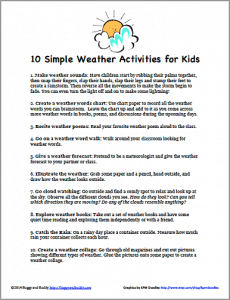 10 Simple Weather Activities for Kids that Require Little or No Prep ...