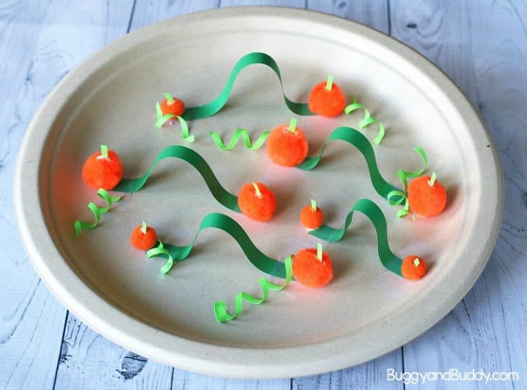 Halloween STEM Challenge: Pumpkin Patch Paper Plate Marble Maze - Buggy ...