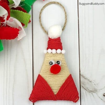 DIY Craft Stick Santa Claus Ornament for Kids - Buggy and Buddy