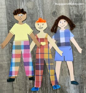 Self Portrait Paper Doll Craft with Printable Templates - Buggy and Buddy