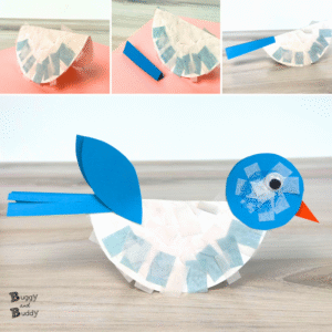 Rocking Winter Bird Craft with Free Template - Buggy and Buddy