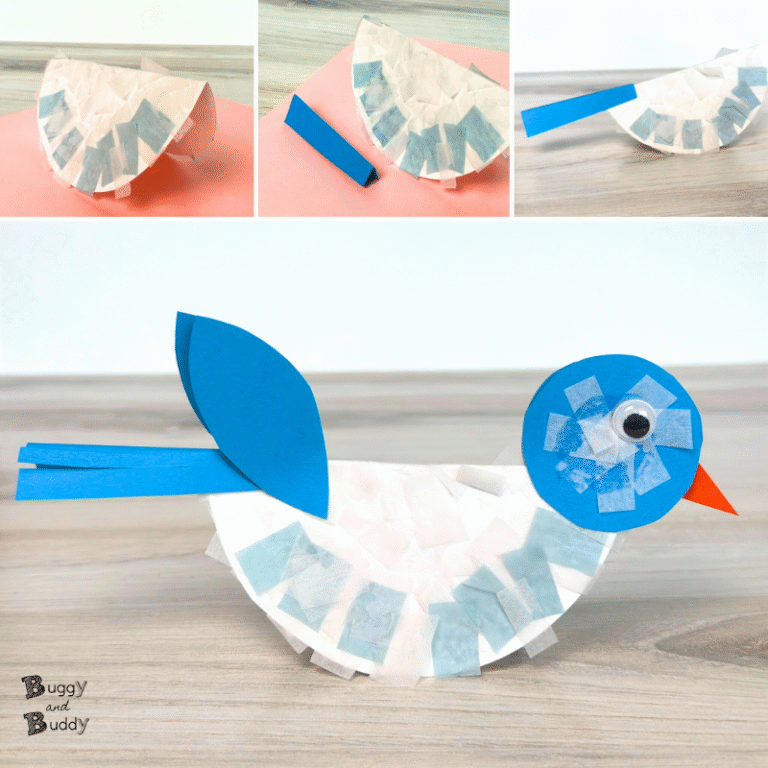 Rocking Winter Bird Craft with Free Template - Buggy and Buddy