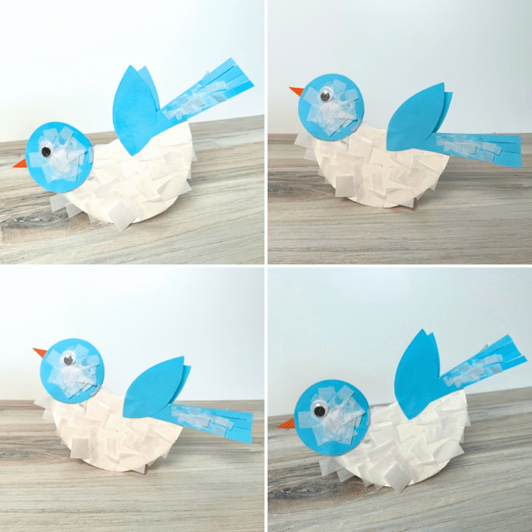 Rocking Winter Bird Craft with Free Template - Buggy and Buddy