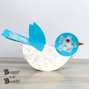 Rocking Winter Bird Craft with Free Template - Buggy and Buddy